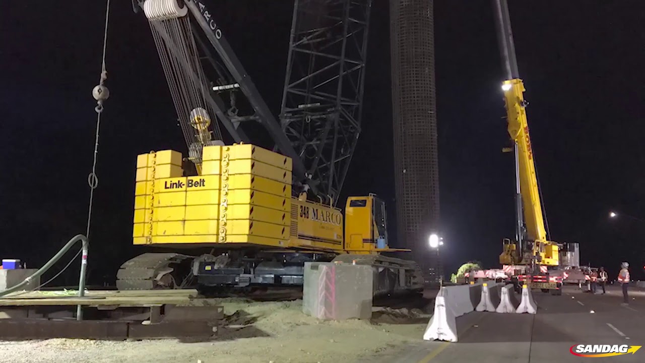Mid-Coast Trolley - Rebar Cage Hoisting and Placement - YouTube