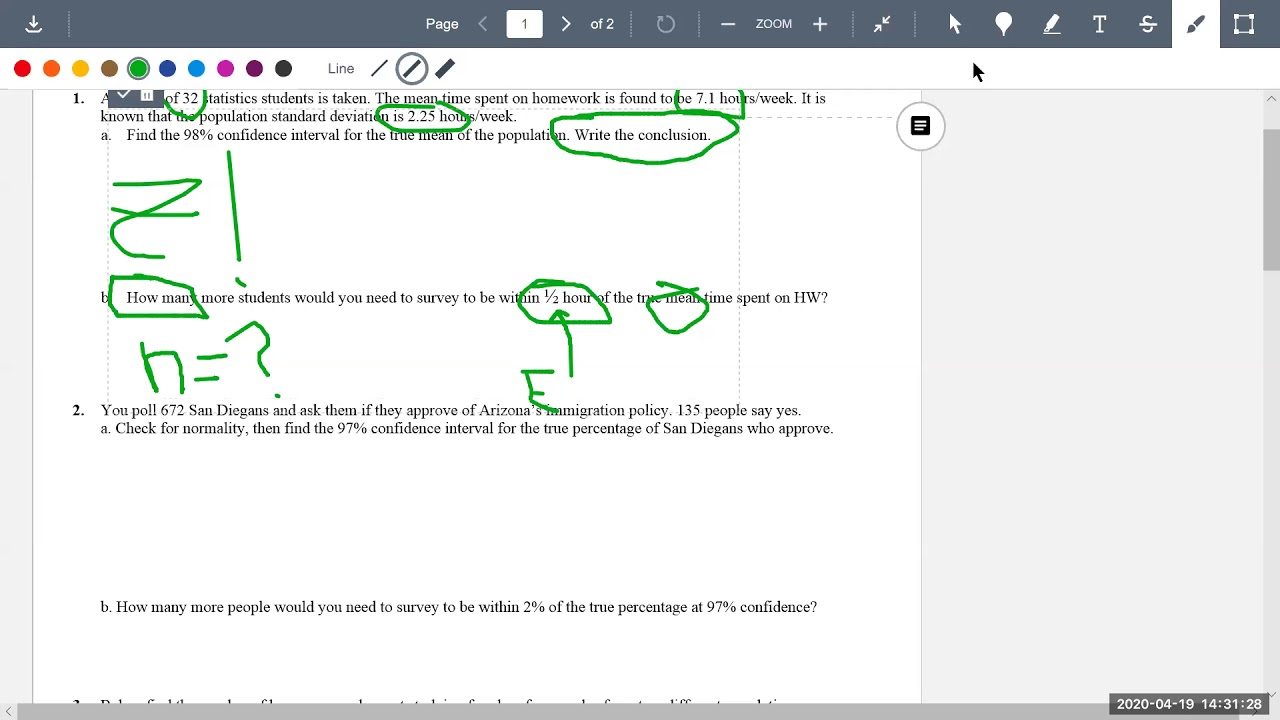 Math 160 Practice Test 3 Discussion - YouTube