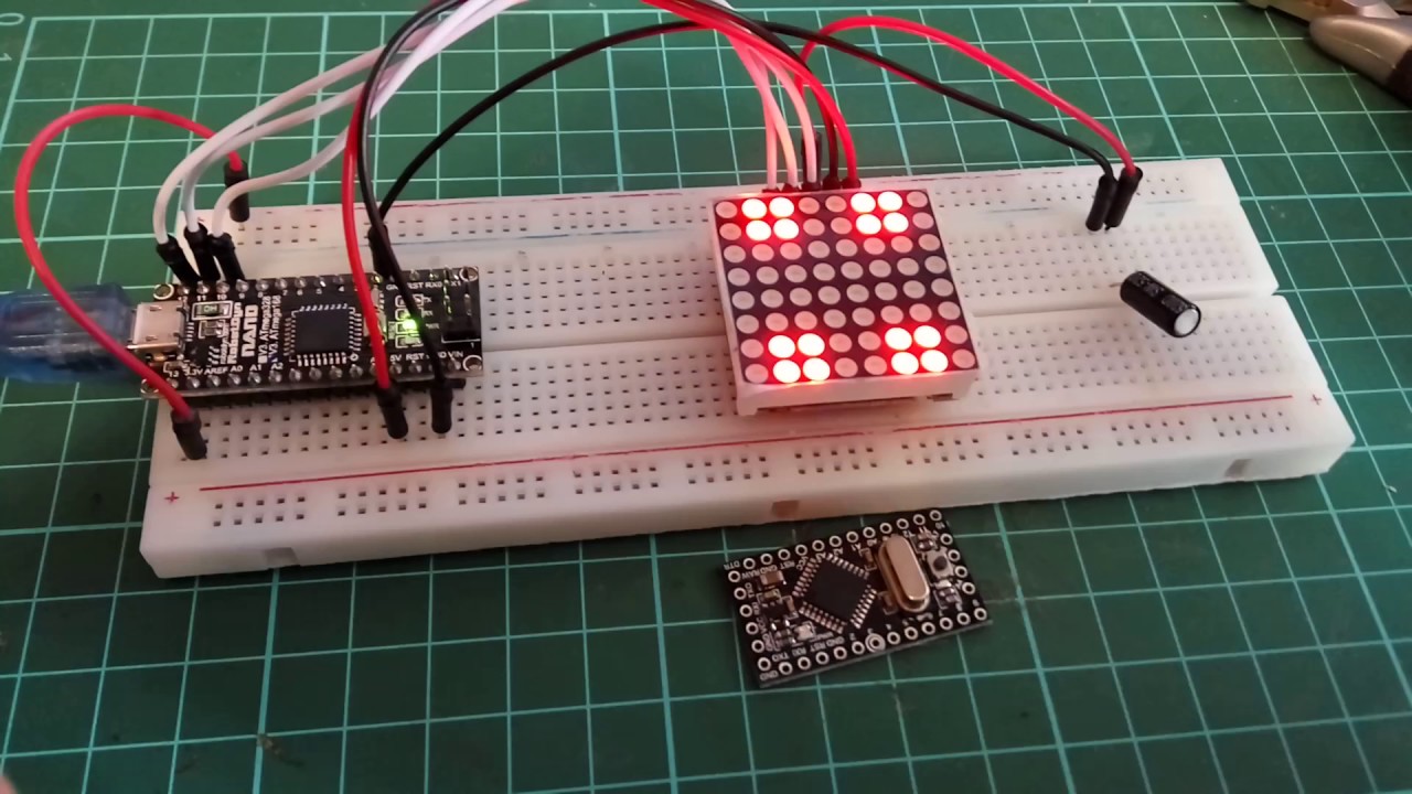Игральные кости на Arduino и на матричном светодиодном модуле led 8х8 ...