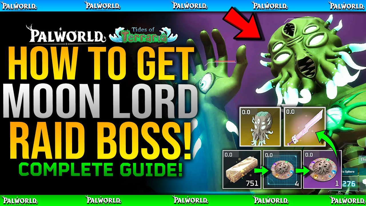 Palworld How To Beat MOON LORD NEW RAID BOSS / How To Get - EASY ...