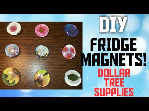 FRIDGE MAGNETS (DIY) Dollar Tree Crafts - YouTube