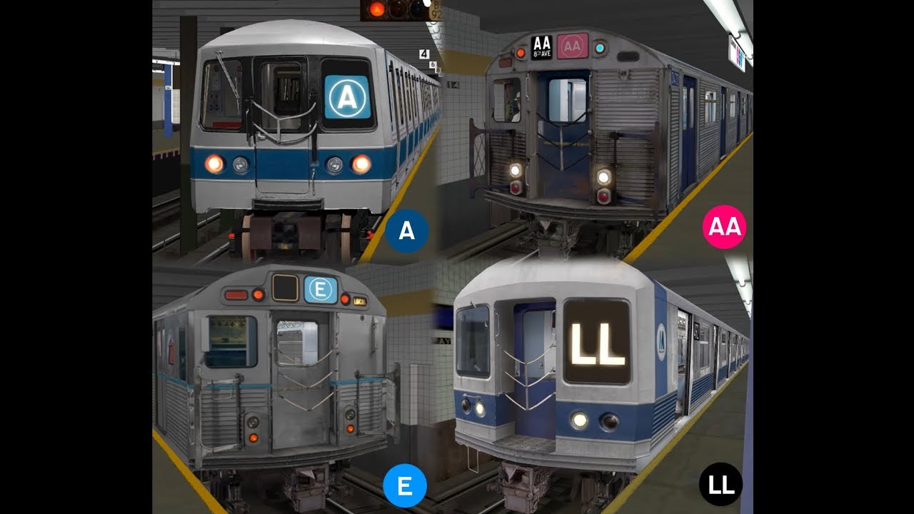 OpenBVE NYC Subway Virtual Railfanning at 14 St/8 Av on a hot spring ...