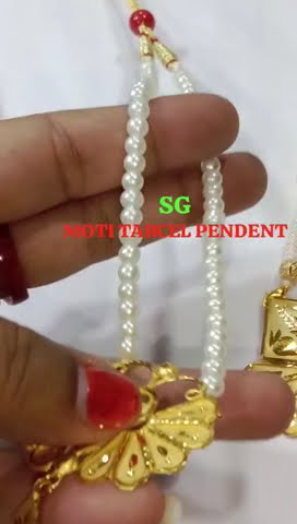 tarcel with pendent #sixmonths colour guarantee..1.5 gram gold plated ...