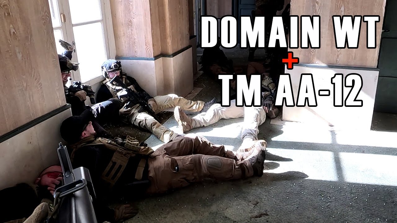 Airsoft Battle | Tokyo Marui AA-12 AEG Gameplay | Domain WildTrigger - YouTube