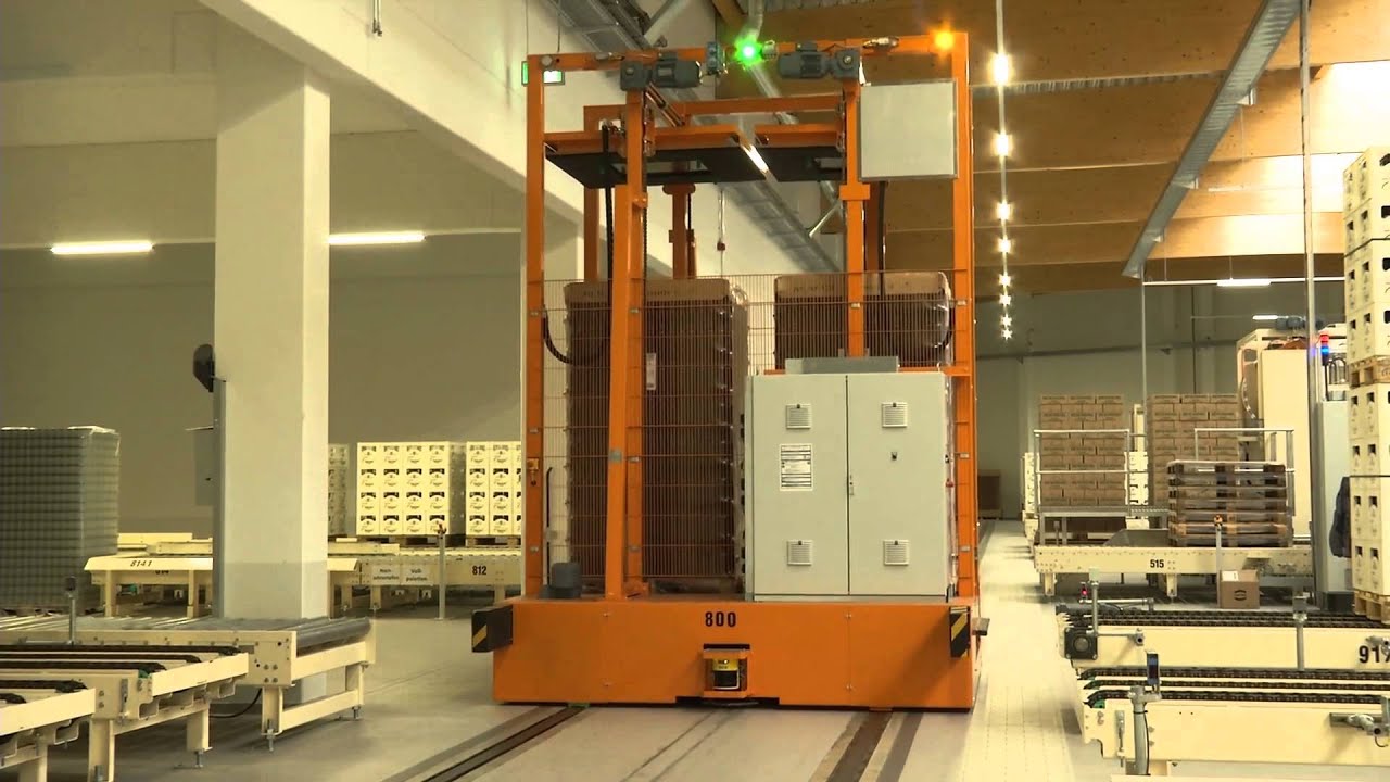 MSK Verfahrwagen in der Palettenfördertechnik - YouTube