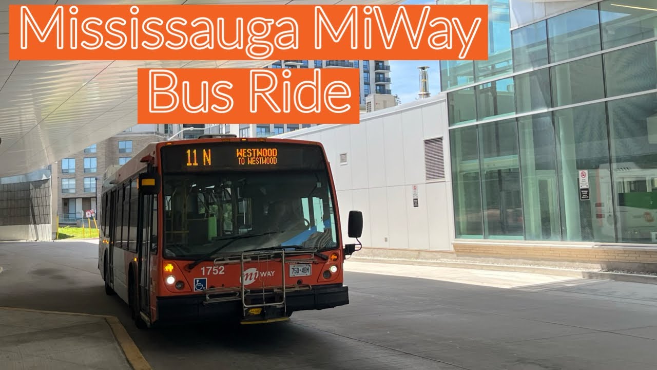 Mississauga MiWay 11 Westwood Bus Ride - Full Route Northbound 5/29 ...