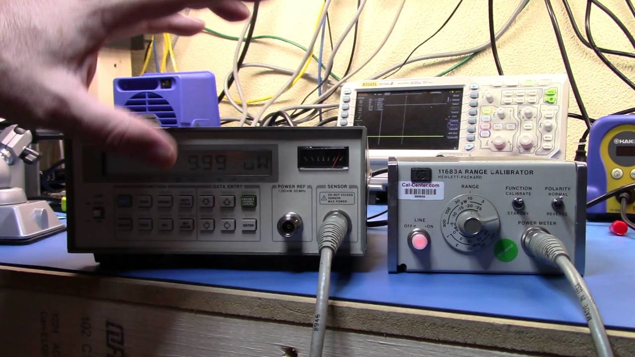 HP 437B Performance tests and power reference adjustment - YouTube