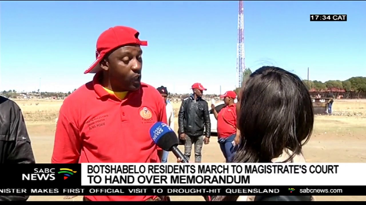 Botshabelo residents march over murders of two senior citizens - YouTube