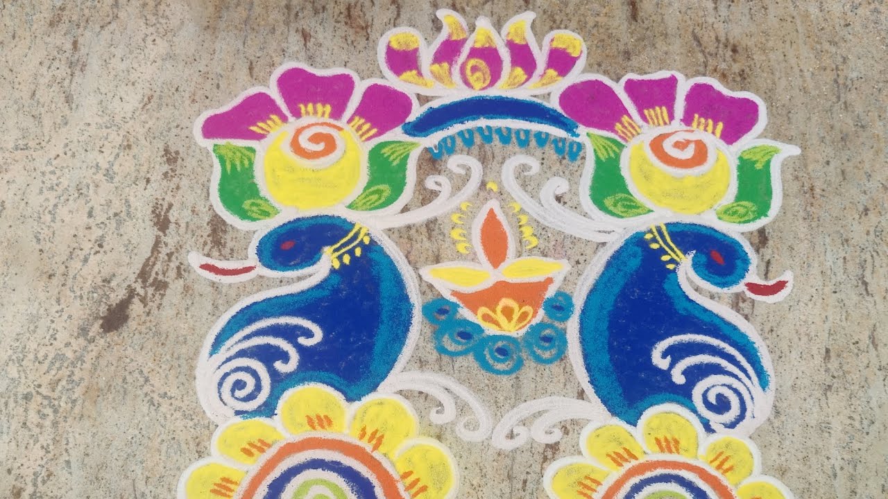 Kanuma special ratham rangoli design | Easy rangoli design tutorial for ...