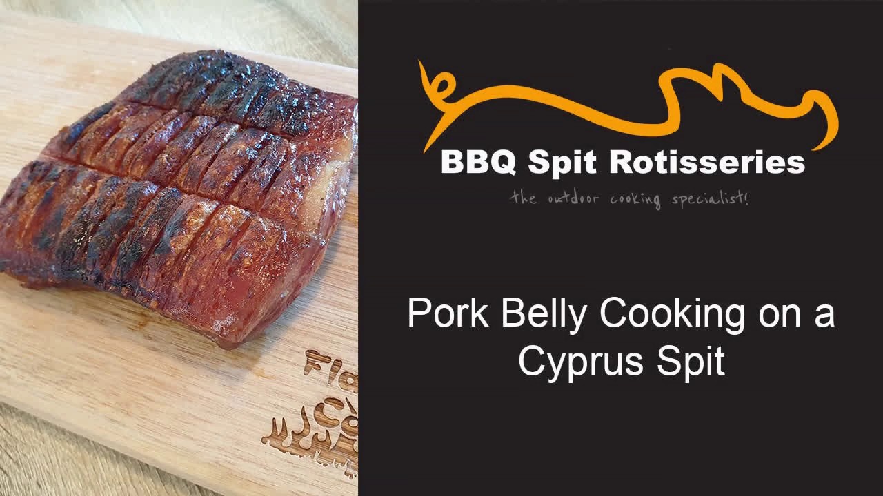 Pork Belly Cooking on a Cyprus Spit - YouTube