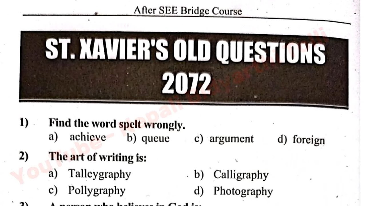 St Xavier Previous Year Question Paper Solved 2072 St Xavier st-xavier-previous-year-question-paper-solved-2072-st-xavier