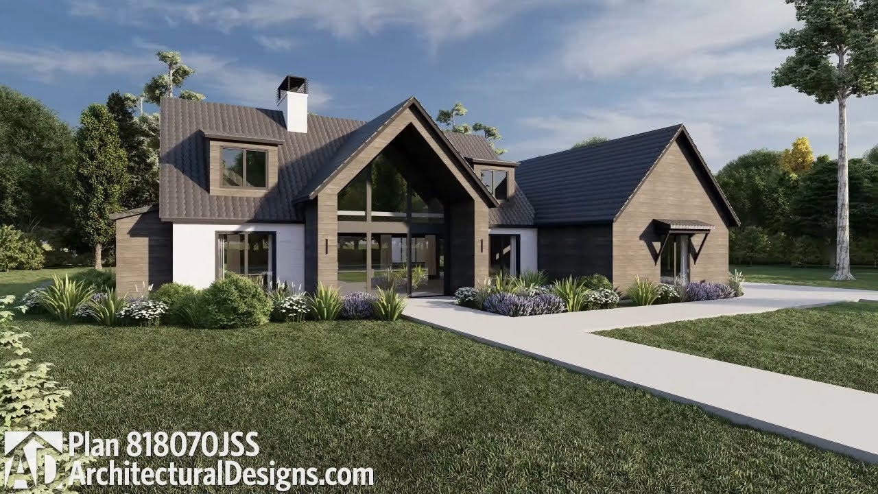 Scandinavian Farmhouse Walkthrough Tour! 4-Bed House Plan 818070JSS ...