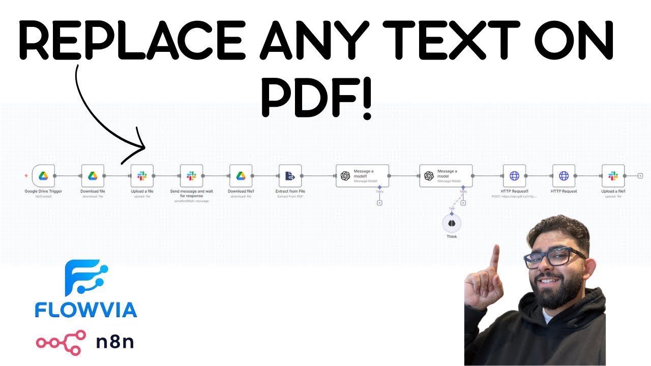 How to Replace ANY Text on a PDF in n8n (No Code + PDF.co Integration ...