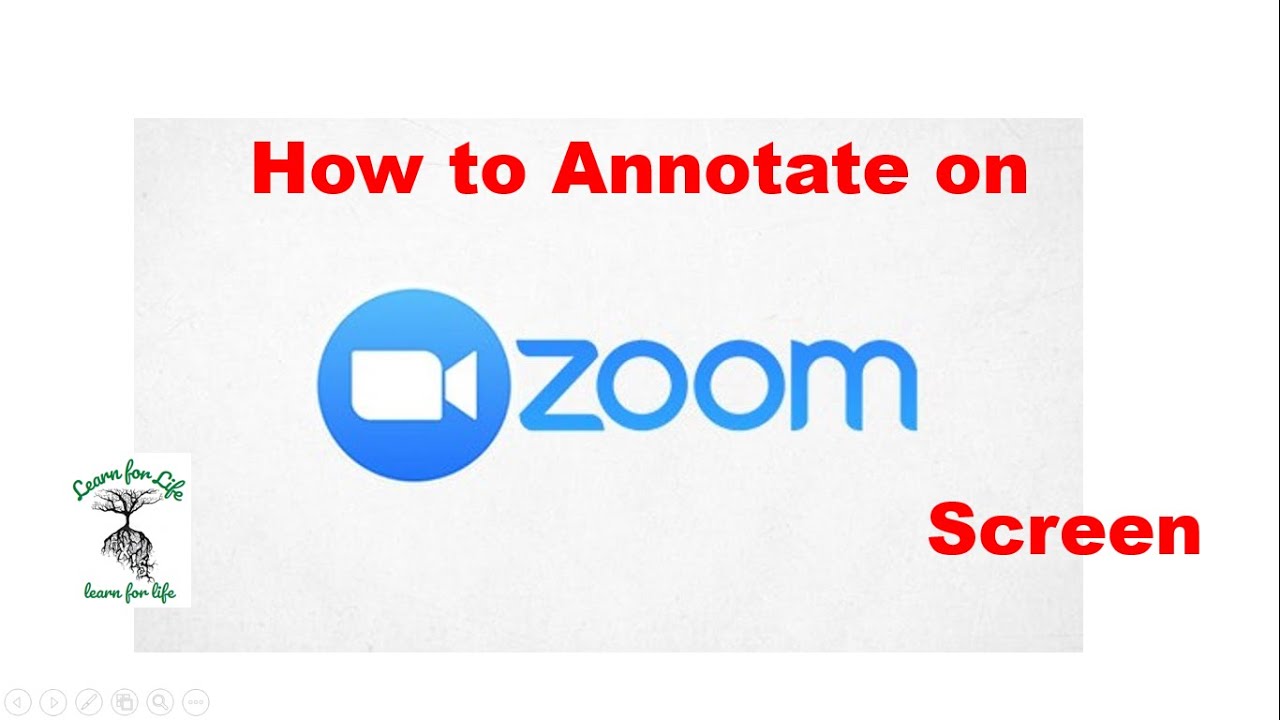 How to Annotate on Zoom Screen | Learn for Life - YouTube