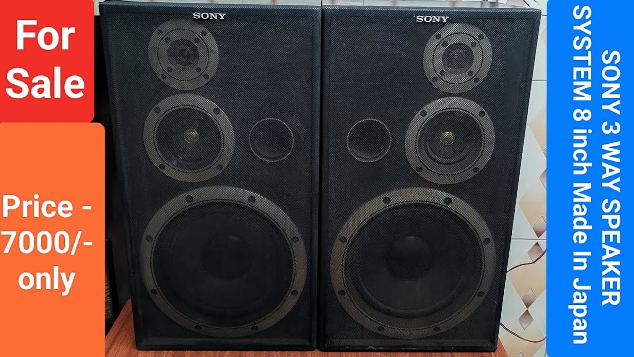 SONY 3 WAY SPEAKER SYSTEM 8 inch Speaker Made In Japan Contact No ...
