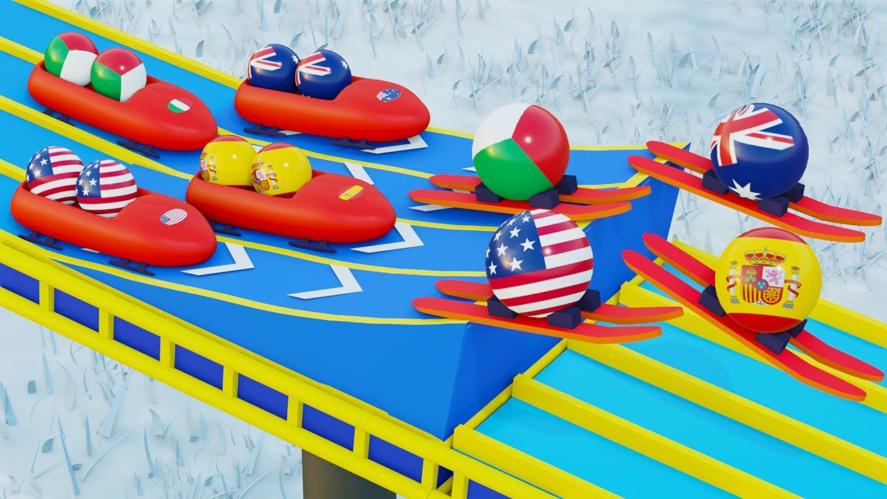 Marble Race Winter Relay - Marble Race Countries - YouTube