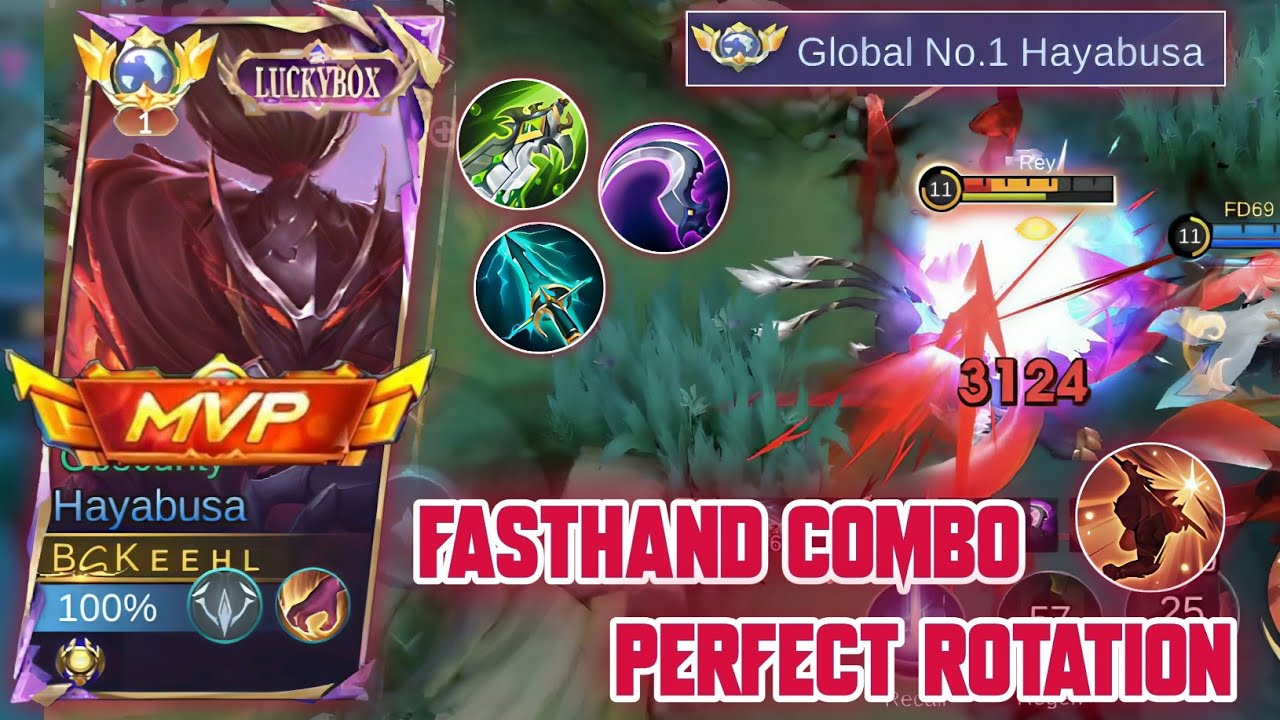 HAYABUSA FASTHAND COMBO AND PERFECT ROTATION! GLOBAL HAYABUSA SOLO RANK ...
