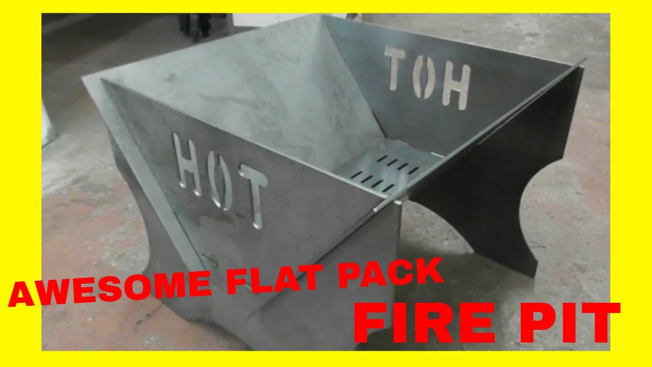 Your Very Own FLAT PACK FIRE PIT (cnc plasma cut ) - YouTube