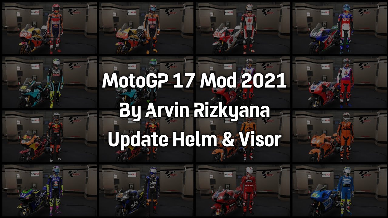 MotoGP 17 mod 2021 - Helmet & visor update - YouTube