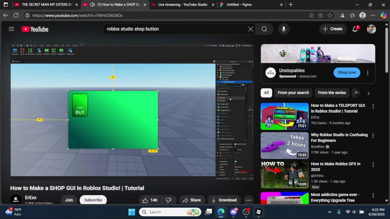 Learning Figma & Roblox GUI (Game Dev) 3 - YouTube