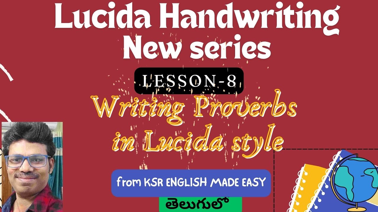 Lucida Handwriting New Series - Lesson_8 - YouTube