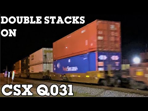 First Ever CSX Q031 with Double Stacks - YouTube