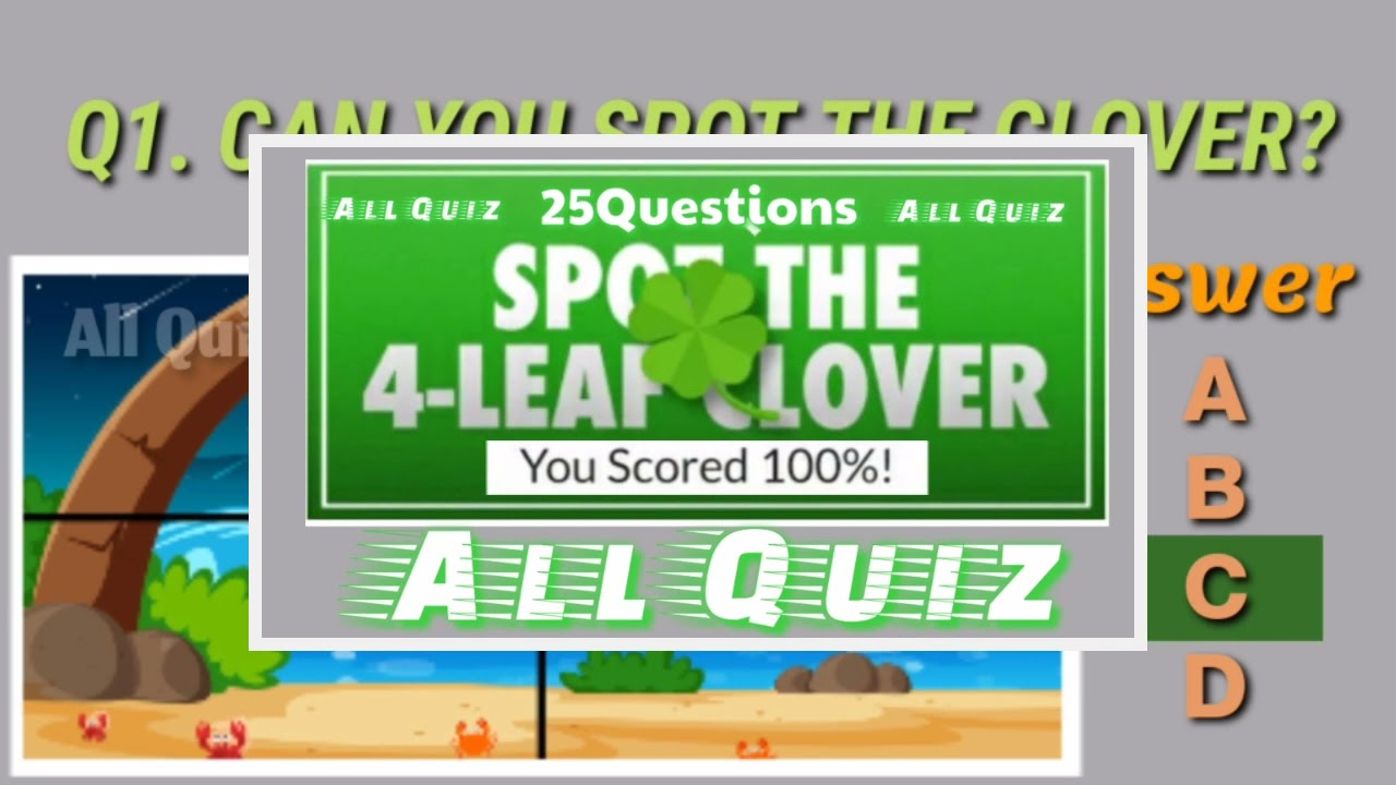 Spot The 4 Leaf Clover Quiz Answers 24 Questions And Answers spot-the-4-leaf-clover-quiz-answers-24-questions-and-answers