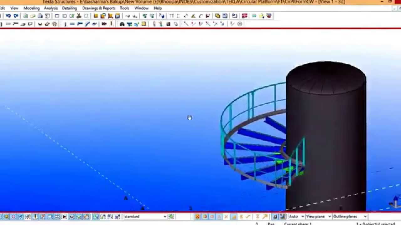 CircularPlatform IN TEKLA - YouTube