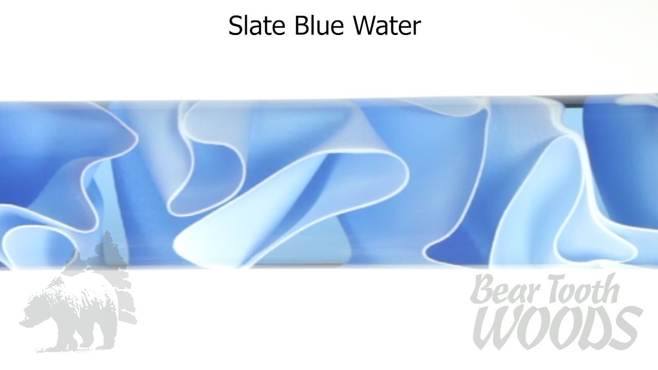 Slate Blue Water - Bear Tooth Woods Acrylic Pen Blank - YouTube