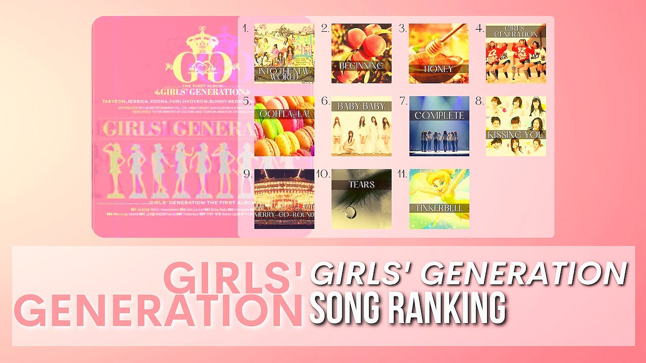 SONG RANKING: Girls' Generation (2007) | GIRLS' GENERATION 소녀시대 - YouTube