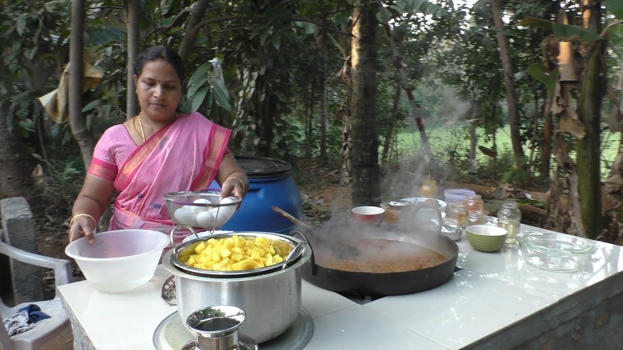 Kappa Egg biriyani kerala style || Taste of village || outdoor cooking ...