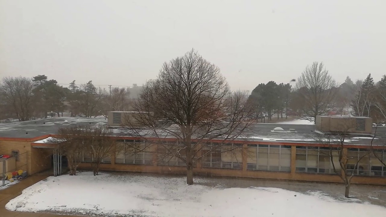 Snowfall at NIU view from DuSable - YouTube