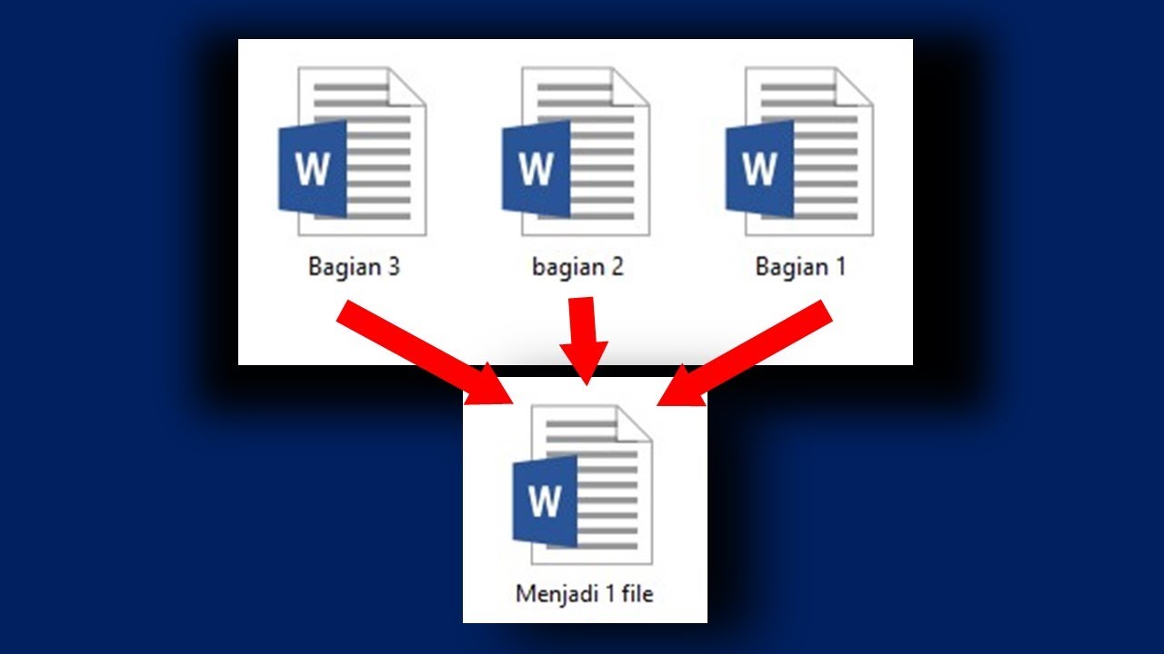 Cara menggabungkan beberapa file word jadi 1 tanpa membukanya - YouTube