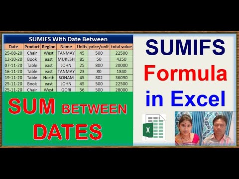 sumifs between dates in excel | sum between two dates in excel | Excel ...