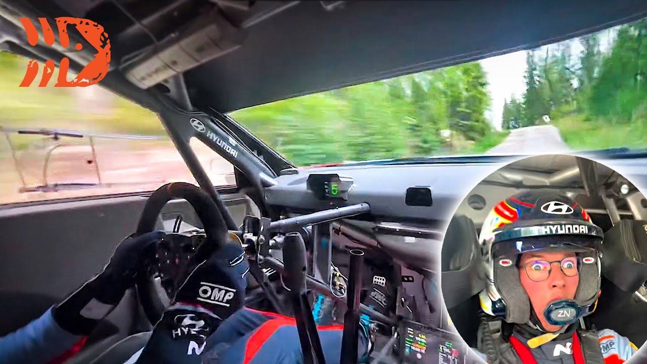 WRC Rally Finland Co-Driver Camera! Thierry Neuville i20N Rally1 - YouTube