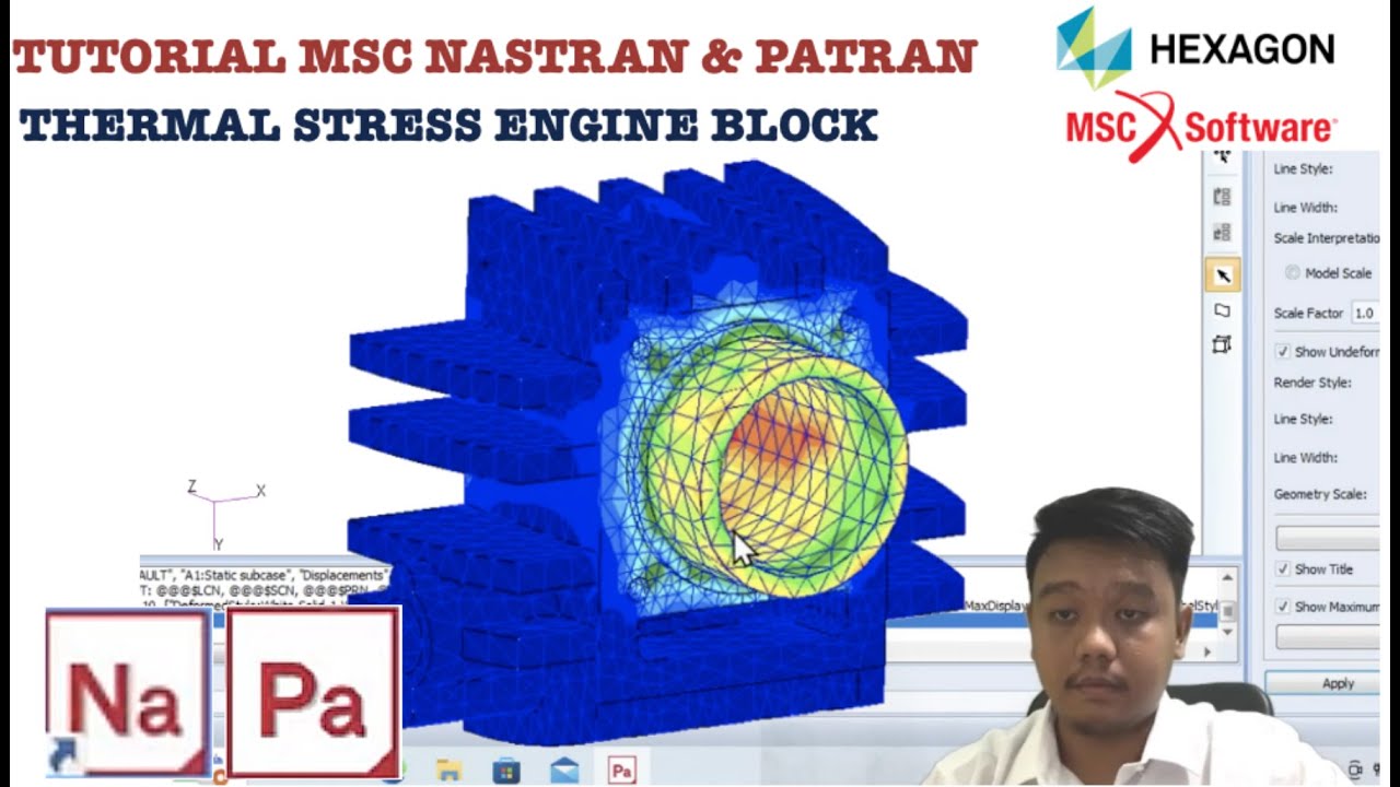 Tutorial tegangan termal (thermal stress) pada engine block dengan MSC Nastran & Patran (Hexagon ...