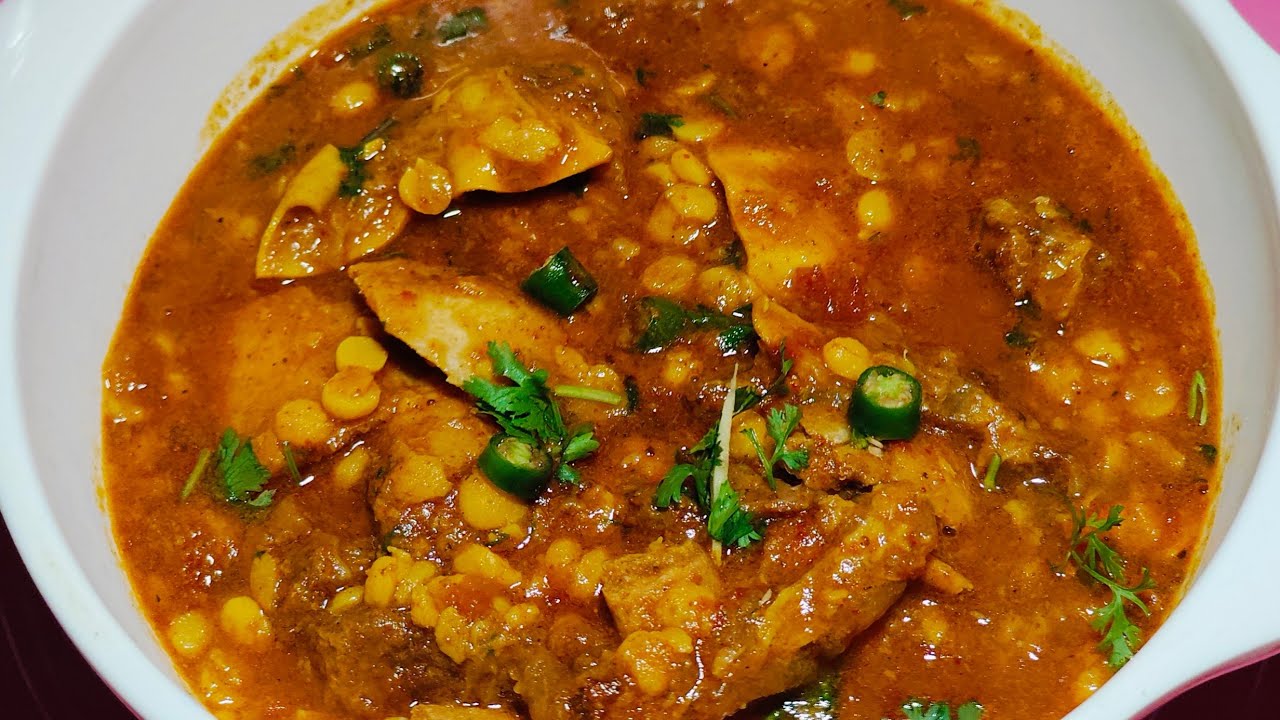 Dal Gosht Recipe | Chana Dal Gosht | Bawarchi Style Mutton Dal Gosht ...