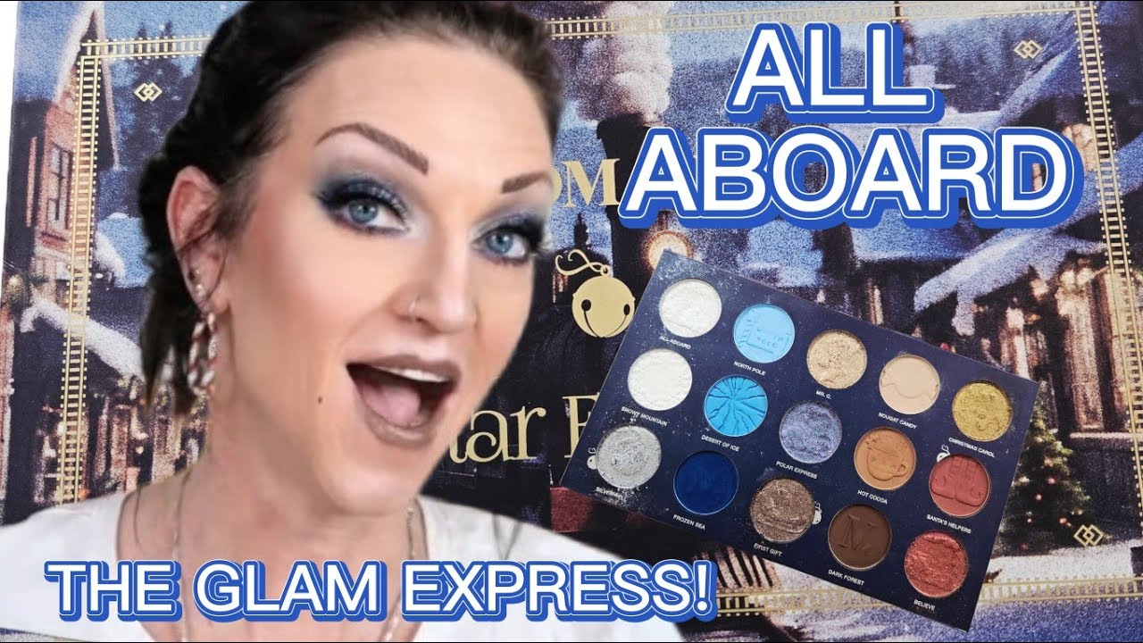 I GOT TRAINED BY THE POLAR EXPRESS PALETTE 😏🎄 | SWATCHES + LOOK - YouTube