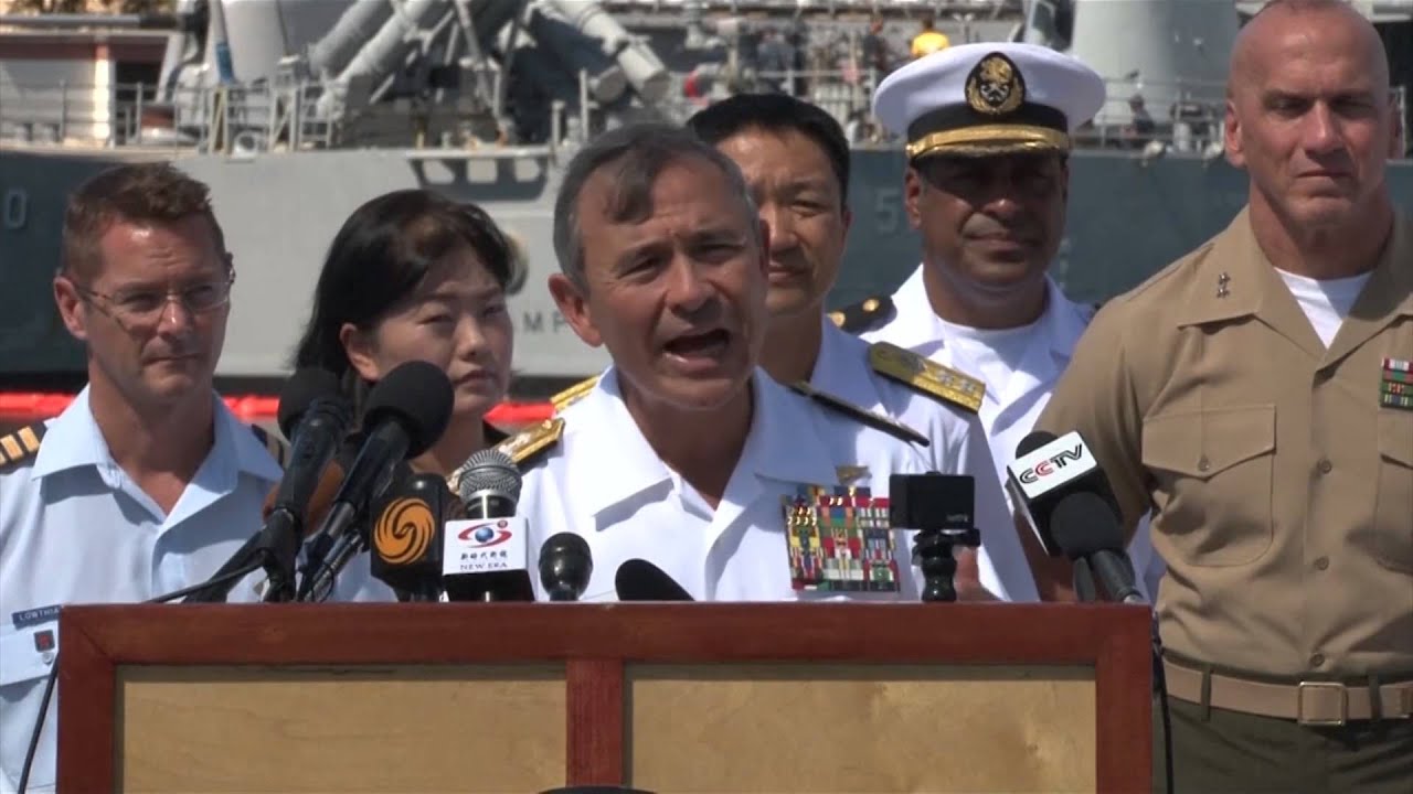 U.S. Navy admiral Harry Harris, Jr. at RIMPAC opening - YouTube