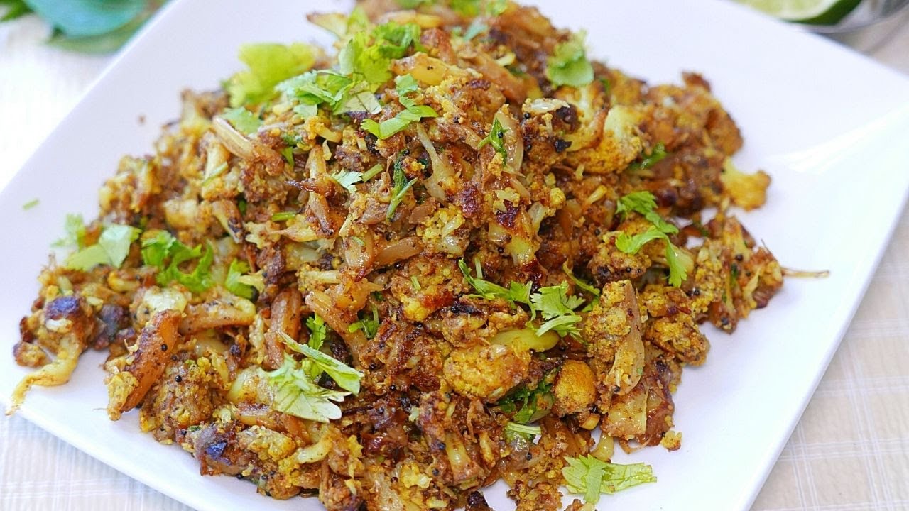 Cauliflower Pepper Fry / Gobi Pepper Fry Recipe - YouTube