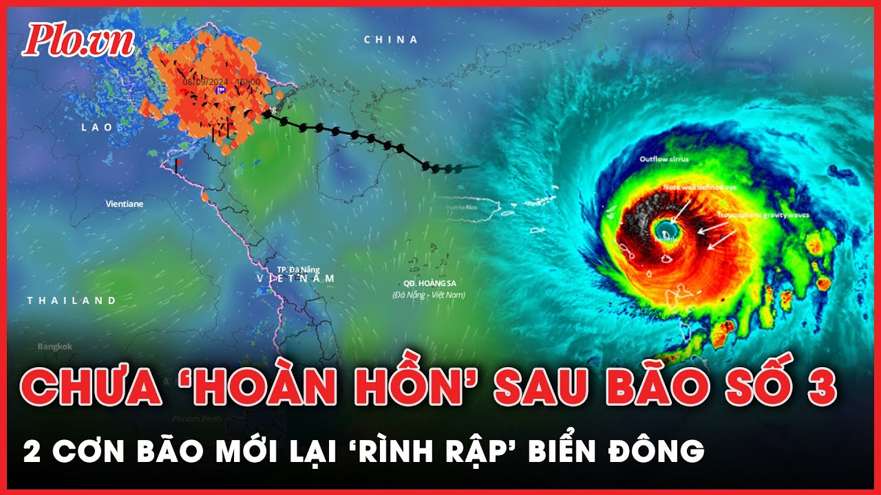 Chưa hết kinh hãi vì bão số 3, 2 cơn bão mới lại tiếp tục hình thành ở ...