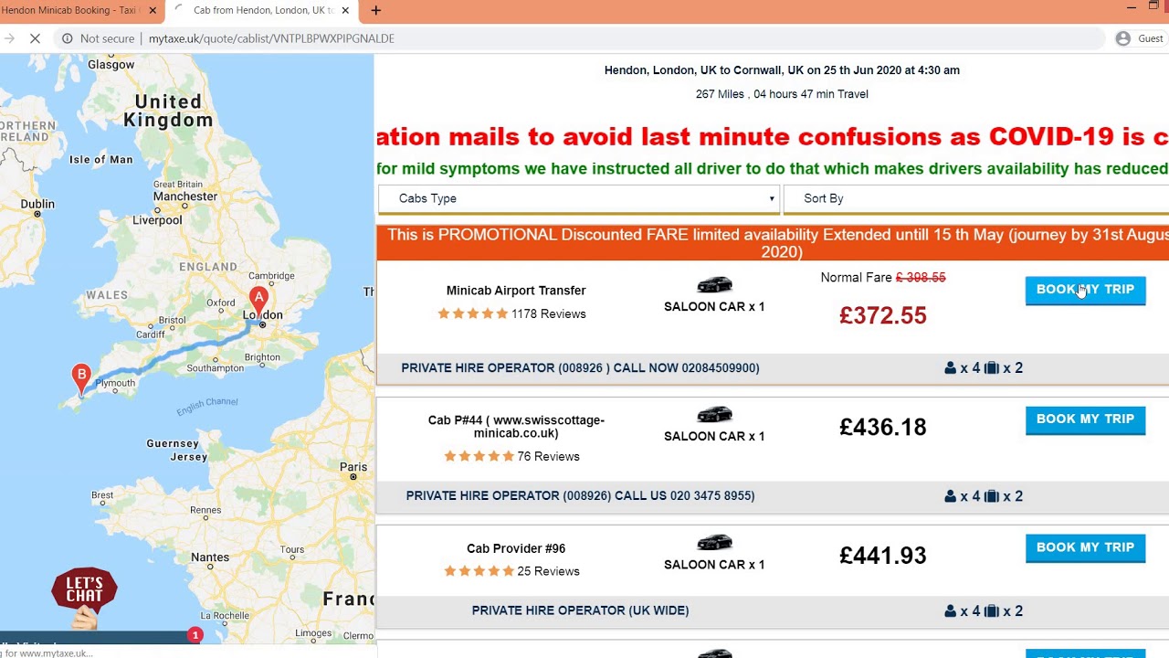How to book a cheap taxi From Hendon to Cornwall? - YouTube