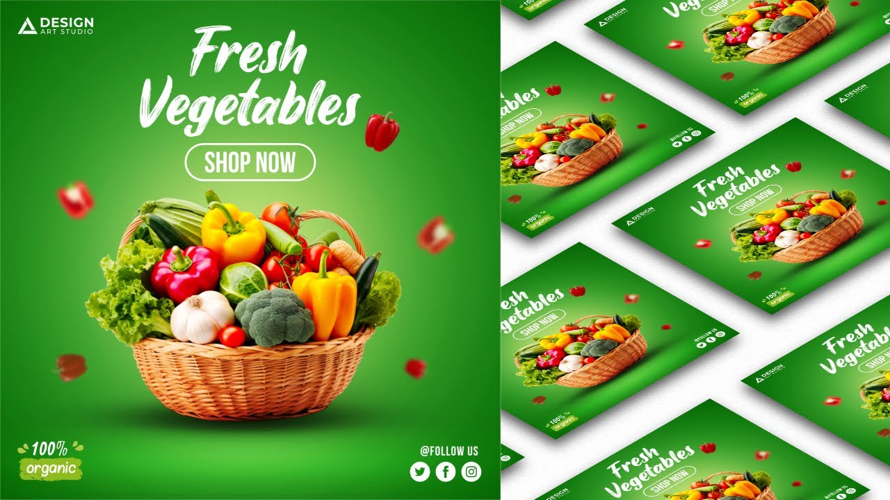 Vegies Poster Design - Affinity Designer - Product Poster Design - YouTube