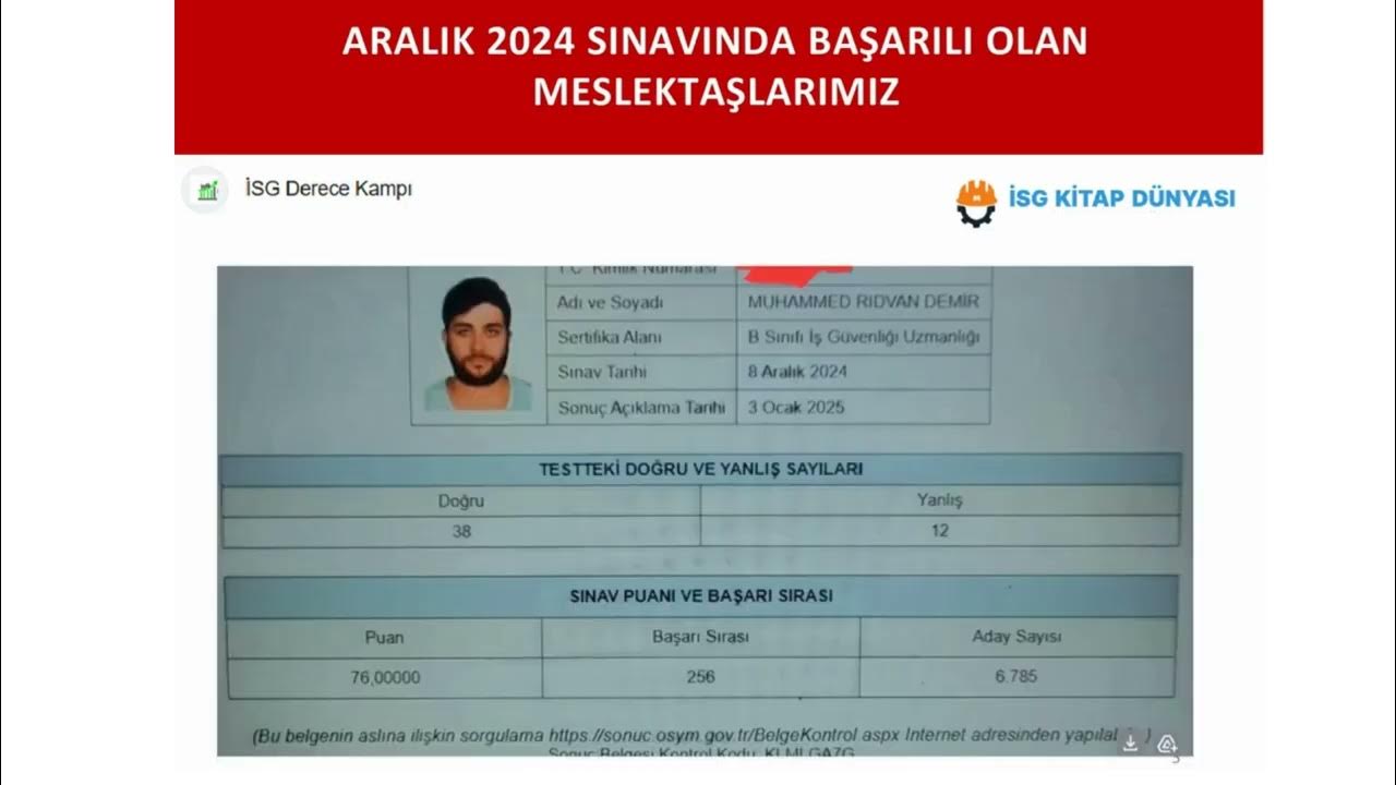 KAZANANLAR 15 KISIM ARALIK 2024 @ISGDereceKamp #isg - YouTube
