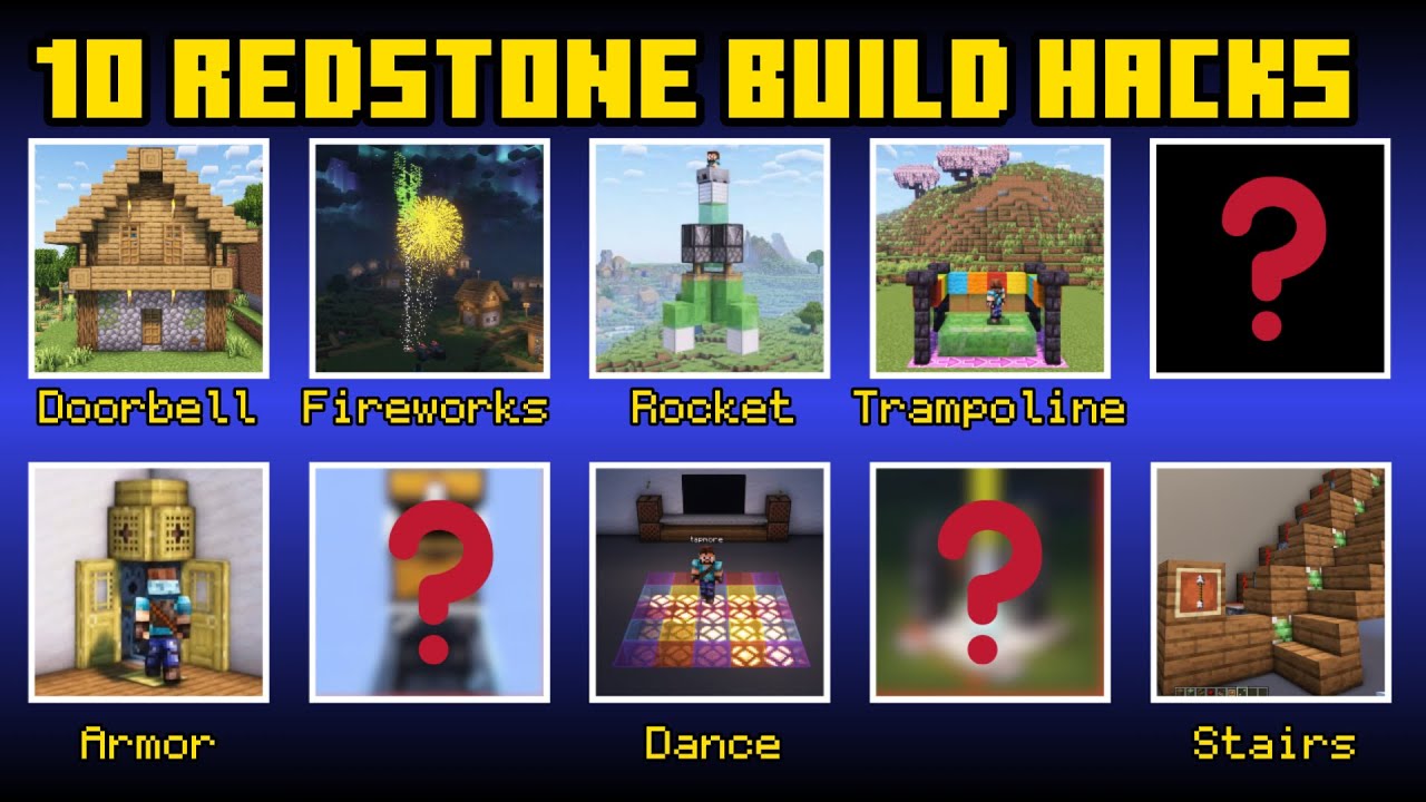 10 Simple Redstone Build Hacks - YouTube