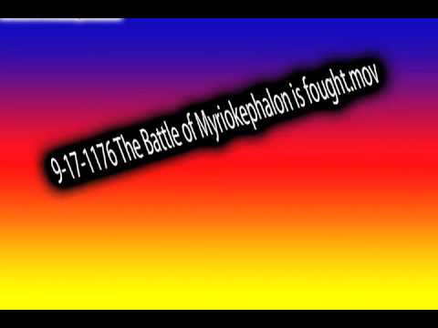9 17 1176 The Battle of Myriokephalon is fought