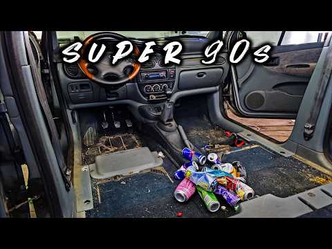 Deep Cleaning a 1997 Renault Scenic / Old Car Interior Detailing ASMR