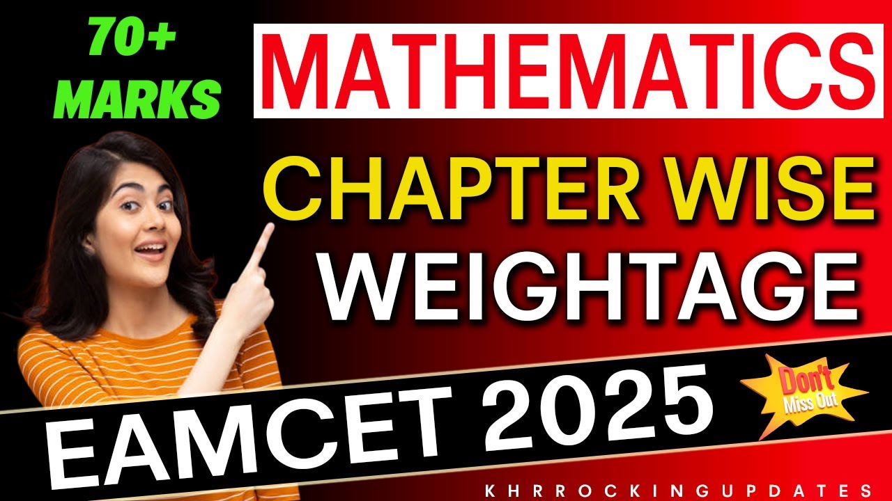 Ap/Ts Eamcet 2025 maths chapter wise weightage||Most important video for ap & ts Eamcet ...