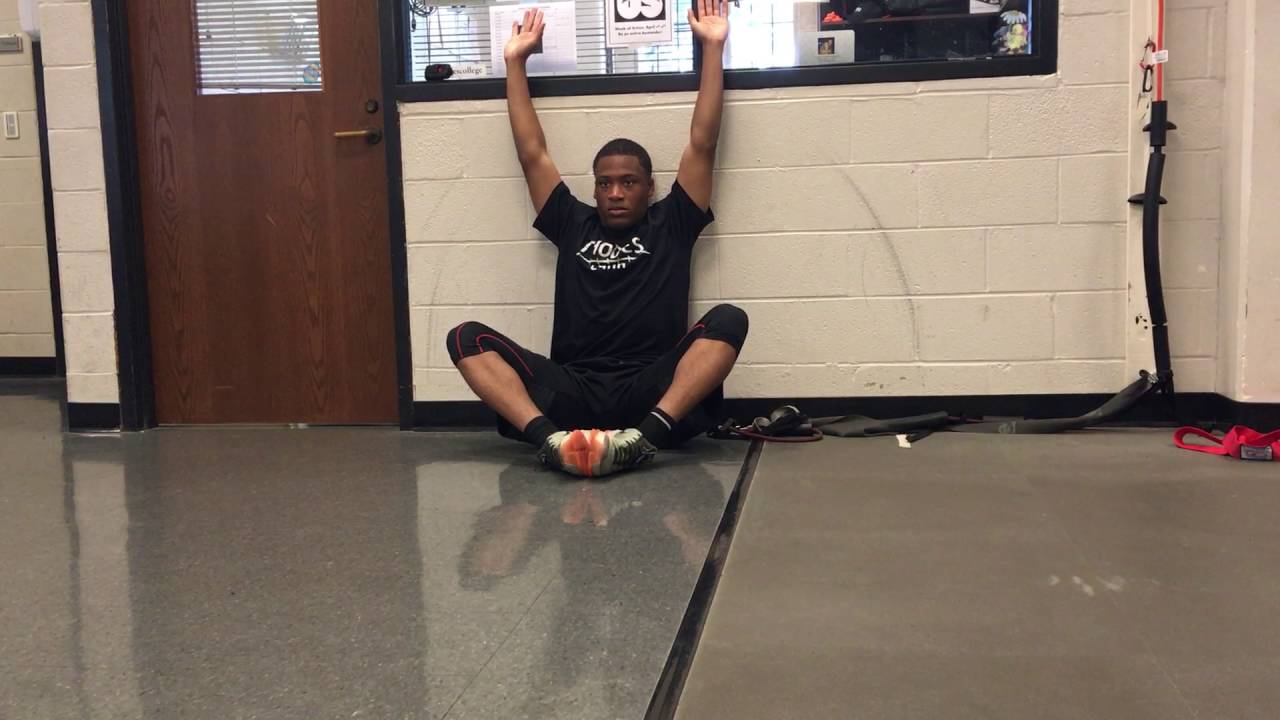 Wall Sit Shoulder Press-FMS - YouTube