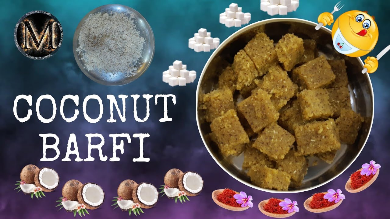 Coconut🥥 Barfi Ki Sweet Recipe Ghar Pe😋#meghnamultichannel #vlog # ...